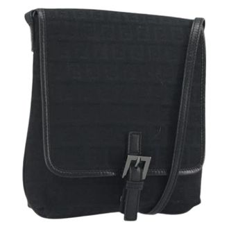 Fendi Pre-owned Zucchino Canvas Shoulder Bag - - Pre-owned - Damen - Schwarzk - ONE SIZE