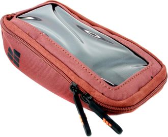 CONTEC Contec Fahrrad Smartphonetasche - Via.Phone - in der Farbe Rostrot, 0,6 Liter inklusive KLICKfix Quad Mini Adapter für Lenker, E-Bike