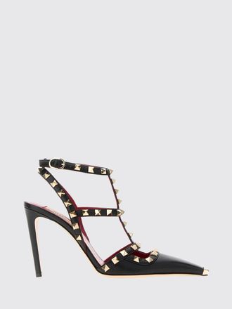 Valentino Garavani Escarpins slingback Rockstud en cuir &agrave; clous et talon haut