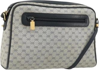 Gucci Pre-owned Vintage Petit Sac Bandouli&egrave;re GG - Femme - Pre-owned - Bleu - Taille: ONE Size