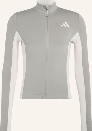 adidas Tempo 3-Streifen Lang&auml;rmliges Radtrikot grau