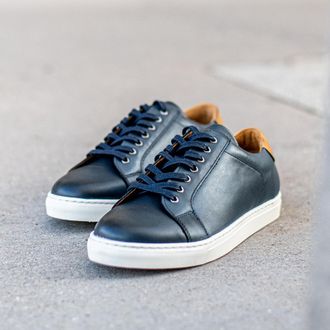 Bexley Inglewood - Sneaker homme bleu marine patin&eacute;