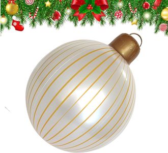 Generico Aufblasbare Weihnachtskugeln - Große aufblasbare Christbaumkugeln aus PVC | Dekoration für Außenbereich, Terrasse, Garten und | Riesige Weihnachtskuge