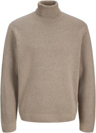 Jack & Jones Knit Roll Neck Jprblamilano Stitch Pull &agrave; col roul&eacute;, Gr&egrave;ge, XL Homme