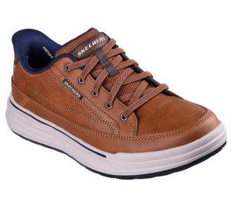 Skechers Sterling Hansel Herren-Sneaker, Gep&auml;ck, Leder, Synthetik, 41.5 EU