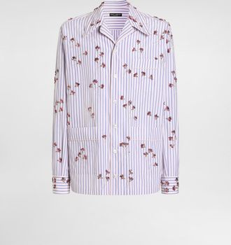 Dolce & Gabbana Cotton And Silk Vanity Shirt With Embroidery - Mann Hemden Mehrfarbig 39