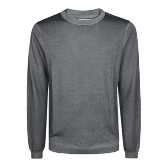 Sun 68 Vintage Rundhals-Shirt - - Knitwear - Herren - Grau - 2XL