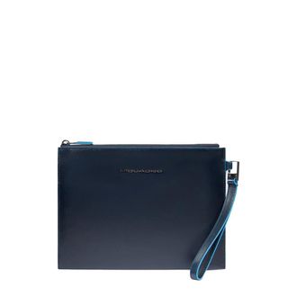 Piquadro iPadmini Tasche aus Leder mit abnehmbarer Handgelenkschlaufe und Tasche f&uuml;r AirPods - - Bags - Herren - Blau - ONE SIZE
