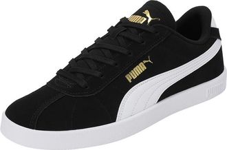 Puma Club II Unisex-Sneaker für Erwachsene, PUMA Schwarz/PUMA White-PUMA Gold, 4.5 UK