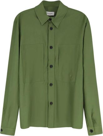 Laneus Homme, Chemises, Vert, Taille: XL Surchemise &agrave; deux poches