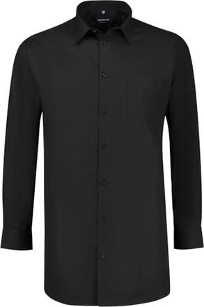 Adamo Chemise &agrave; manches longues Comfort Fit pour homme s&eacute;rie &laquo; John &raquo; en grandes tailles de 2XL &agrave; 10XL, Noir, 8XL