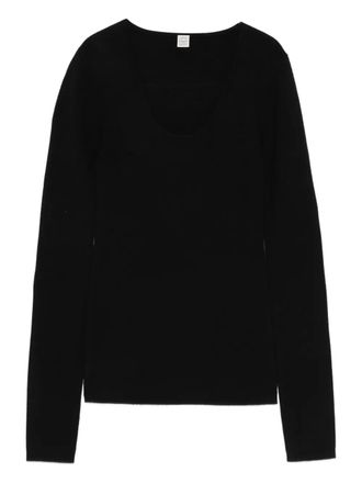 Toteme pull en laine m&eacute;rinos - Noir