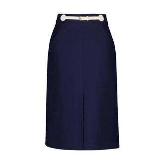 Valentino Garavani G&uuml;rtel-Midirock - - Skirts - Damen - Blau - S
