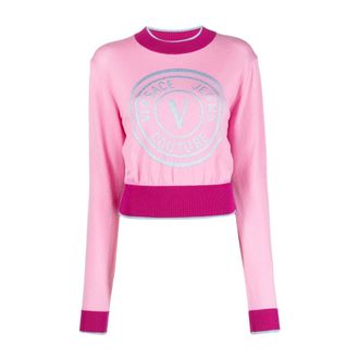 Versace Jeans Couture Rundhals-Strickpullover - - Knitwear - Damen - Rosa - S