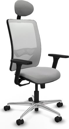 Piqueras y Crespo B&uuml;rostuhl Zulema mit 3D-Armlehnen, h&ouml;henverstellbarer Lendenwirbelst&uuml;tze und festem Kopfteil, ausgestattet mit Sincro 3 Positionen und Schneideschaum,