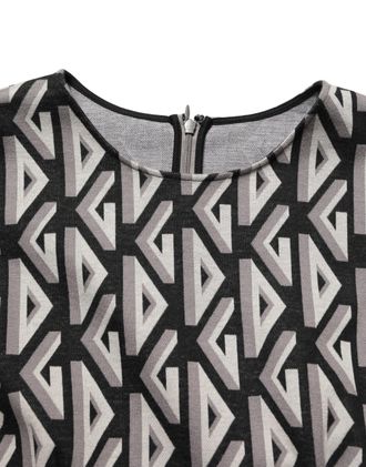 Dolce & Gabbana Logo-Printed Cotton Dress - Black