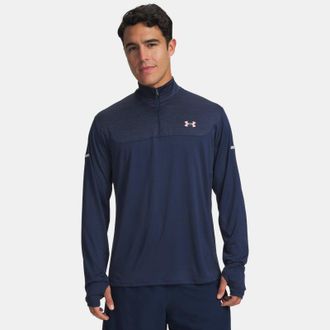 Under Armour Tech Utility Oberteil mit &frac14;-Zip f&uuml;r Herren Washed Blaue Marine / Blau Smoke / Schwarz XXL