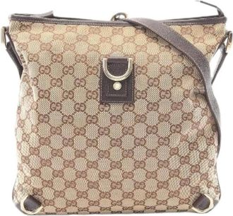 Gucci Pre-owned Abbey GG Canvas Leather Shoulder Bag - Femme - Pre-owned - Beige - Taille: ONE Size