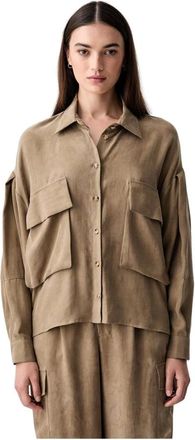Vicolo Chemise Safari - Femme - Blouses et Chemises - Brun - Taille: 40 FR