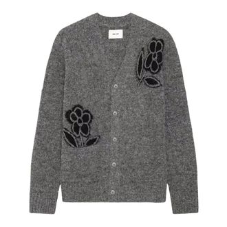 Nn.07 Nn07 - Kyle Cardigan en alpaga - Homme - Pulls - Gris - Taille: XL