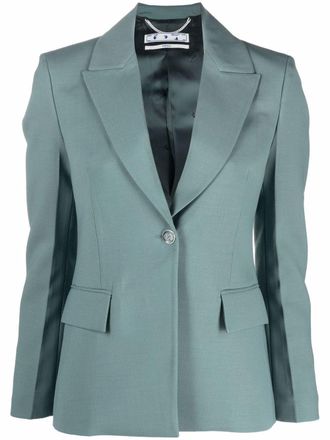 Off-white blazer &agrave; patch logo - Vert