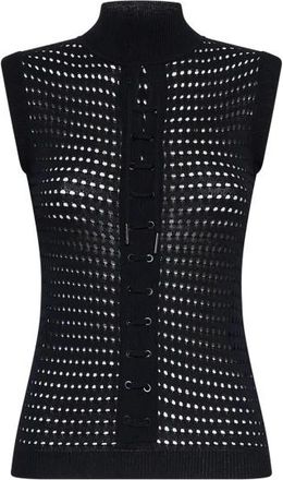 John Richmond Perforiertes Strick-Gilet - - Knitwear - Damen - Schwarzk - S