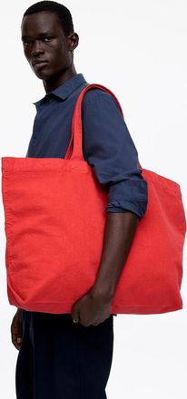 Arket XXL-Tragetasche Aus Canvas -Rot
