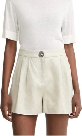 A|X Armani Exchange Femme, Shorts, Beige, Taille: 36 FR Linen Twill Shorts