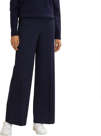 Tom Tailor Damen Lea Straight Stoffhose 1033285, 30025 - Navy Midnight Blue, 32W / 32L