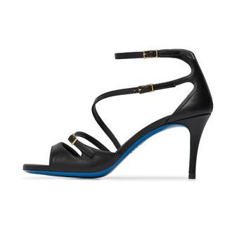 Loriblu Schwarze Sandale aus Nappaleder mit Riemen - - Shoes - Damen - Schwarzk - 41 EU
