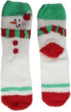 Only Only - Chaussettes Bonhomme de Neige Festives Cadeau de No&euml;l - Femme - Sous-v&ecirc;tements - Vert - Taille: ONE Size