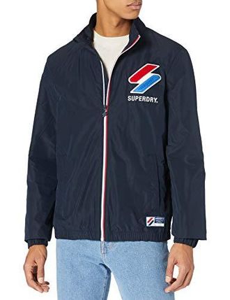 Superdry Track Cagoule Veste pour Homme, Eclipse Navy, S