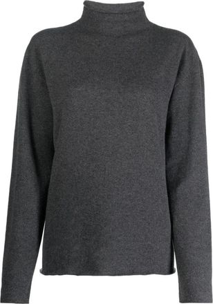 Jil Sander Femme, Pulls, Gris, Taille: 40 FR Pull Élégant en Cachemire Gris