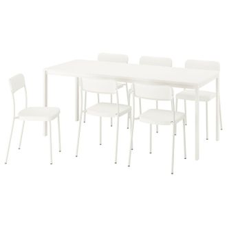 IKEA VIHALS / VIHALS Tisch und 6 St&uuml;hle