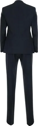 Emporio Armani Mens Suit Single-Breasted Blue Wool Virgin Suits