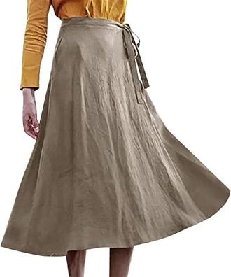 Generic Jupe Ete Femme - Demi-Jupe de Mode Ample pour Femmes DÉté de Conception de Personnalité Jupe Hiver Mi Longue