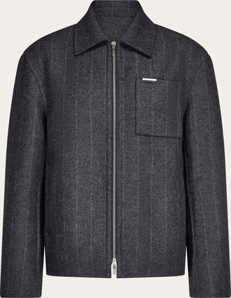 Ferragamo Herren Blouson aus Kaschmirmischung Grau