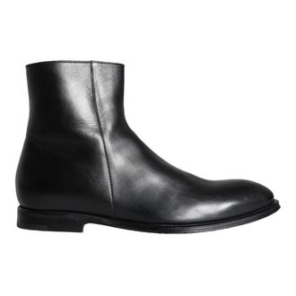 Dolce & Gabbana Schwarze Herrenstiefel aus Kalbsleder Schuhe - - Shoes - Herren - Schwarzk - 41 EU