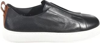 Santoni Homme, Chaussures, Noir, Taille: 42 1/2 EU Baskets