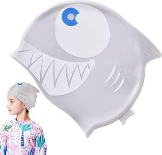 Generic Schwimmm&uuml;tzen F&uuml;r Kinder, Hai Poolkappe, Silikon Cartoon Tier Schutz Lustige H&uuml;te f&uuml;r Kinder M&auml;dchen und &Uuml;ber 3 Jahre f&uuml;r Lange Haare Kurze Haare