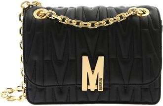 Moschino Femme, Sacs, Noir, Taille: ONE Size Matelass&eacute; Medium Shoulder Bag