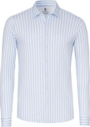 DeSoto Softes Jerseyhemd mit Streifenmuster und Kentkragen, Slim in