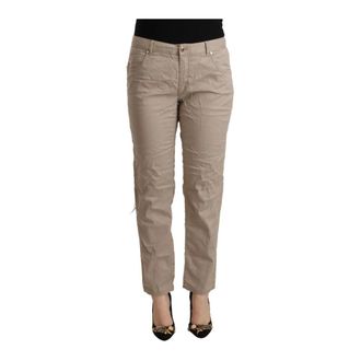Acht Beige Tapered Hose mit Logodetails - - Trousers - Damen - Beige - S