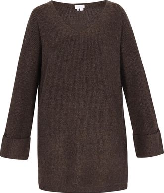 Usha Pullover Frauen dunkelbraun meliert