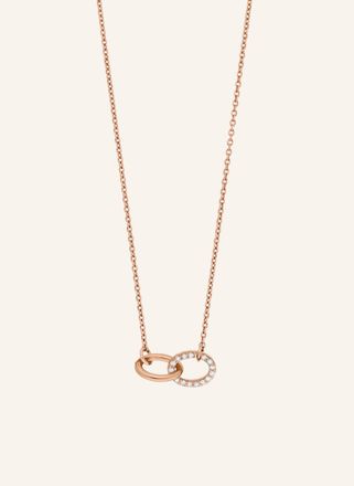Leaf Halskette Eternal Touch Aus 14 Karat Ros&eacute;gold Mit Diamanten rosegold