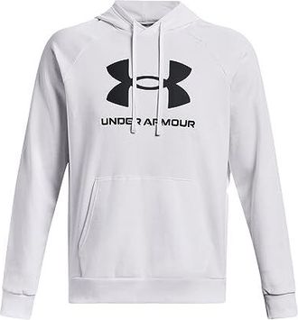 Under Armour Rival Fleece Logo Hoodie Sweat à Capuche athlétique, Blanc, L Homme