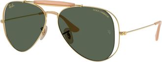 Ray-Ban unisex, Accessoires, Jaune, Taille: 58 MM Aviator Lunettes de soleil