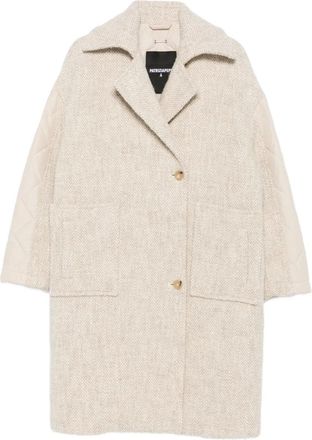 Patrizia Pepe Einreihiger Mantel - FG49 White Greige