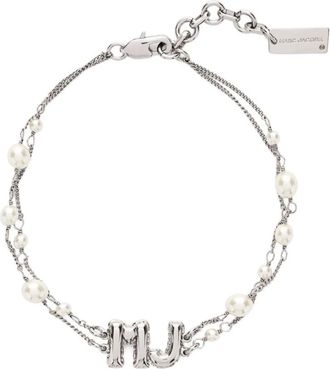 Marc Jacobs Femme, Accessoires, Gris, Taille: ONE Size Double Chain Bracelet