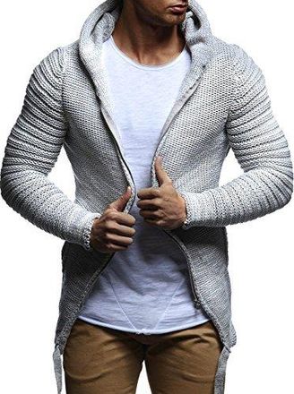 LEIF NELSON pour des Hommes Hoodie Cardigan Veste Pull à Capuche Sweat Zipper Sweatshirt LN20741; GR_e XXL